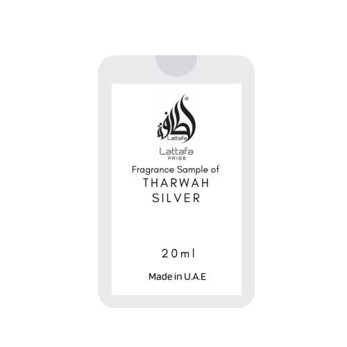 Tharwah Silver Tester EDP - Eau De Parfum Unisex 20ml | Mint, Bergamot Clary Sage, Lavender Cedarwood, Musk, Vetiver, Jasmine | by Lattafa Perfumes