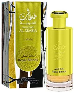 khaltaat al arabia royal blend edp – 100 ml (3.4 oz) i a top-selling arabian oud i woody, amber, musk, spicy, nutmeg, clove, fruit, apple i suitable for any occasion i by lattafa