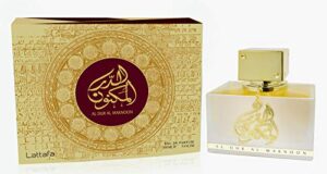 al dur al maknoon gold – eau de parfum spray (100 ml – 3.4fl oz) by lattafa