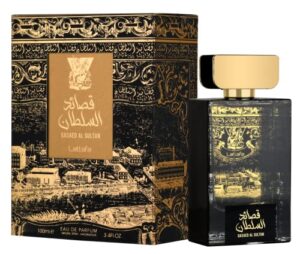 qasaed al sultan edp – eau de parfum unisex 100ml(3.4 oz) | bergamot, berries, apple, black birch, fresh wood, jasmine, patchouli, roses, floral and woody shades, gray amber, vanilla, oak moss and rich musk.| by lattafa perfumes