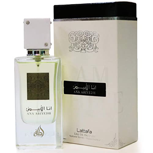 Ana Abiyedh EDP - 60 ML (2.02 oz) I Intoxicating, Fluffy, Soft and Sensual I Oud essential oil in perfume I Guaiac wood, White Musk, Jasmine, & Nagarmotha I Suitable for any Occasion I by Lattafa