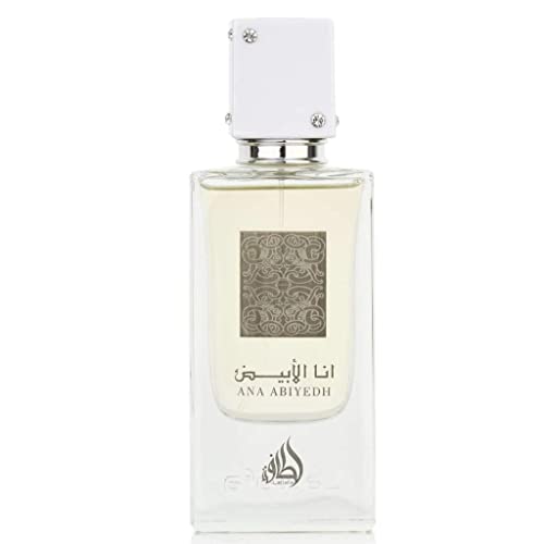 Ana Abiyedh EDP - 60 ML (2.02 oz) I Intoxicating, Fluffy, Soft and Sensual I Oud essential oil in perfume I Guaiac wood, White Musk, Jasmine, & Nagarmotha I Suitable for any Occasion I by Lattafa