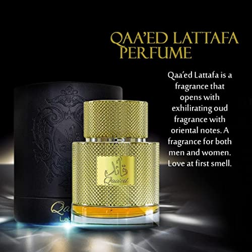 Lattafa Perfumes Qaa'ed Unisex EDP 30 ML (1.1 OZ) | Oriental Alchemy | Opens with energizing oud fragrance with oriental notes, it's the perfume you can fall in love with the first smell