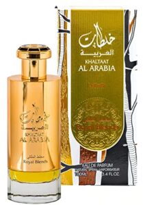 lattafa prestige khaltat al arabia for unisex eau de parfum spray, 3.4 ounce