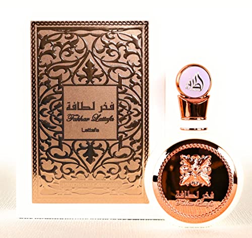 Fakhar EDP - Eau de Parfum 100ml(3.4 oz) | Oriental Alchemy | Intense notes of lily, jasmine, white flowers, honeysuckle, fruity notes, vanilla & white musk | violet leaf, masculine nutmeg & bergamot | by Lattafa Perfumes (Fakhar Women)