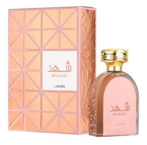 lattafa shahd for unisex eau de parfum spray, 3.4 ounce