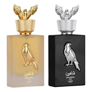 lattafa perfumes shaheen value pack – shaheen gold & silver by lattafa pride edp – 100ml(3.4 oz)