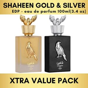 Lattafa Perfumes Shaheen Value Pack - Shaheen Gold & Silver By Lattafa Pride EDP - 100ml(3.4 oz)