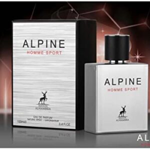 ALHAMBRA ALPINE HOMME SPORT EAU DE PARFUM 100ml | LUXURY LONG LASTING FRAGRANCE | PREMIUM IMPORTED FRAGRANCE SCENT FOR MEN AND WOMEN | PERFUME GIFT SET | ALL OCCASION (Pack of 1)