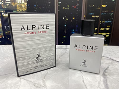 ALHAMBRA ALPINE HOMME SPORT EAU DE PARFUM 100ml | LUXURY LONG LASTING FRAGRANCE | PREMIUM IMPORTED FRAGRANCE SCENT FOR MEN AND WOMEN | PERFUME GIFT SET | ALL OCCASION (Pack of 1)