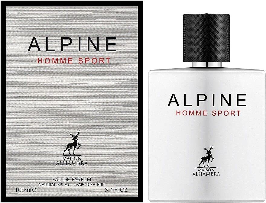 ALHAMBRA ALPINE HOMME SPORT EAU DE PARFUM 100ml | LUXURY LONG LASTING FRAGRANCE | PREMIUM IMPORTED FRAGRANCE SCENT FOR MEN AND WOMEN | PERFUME GIFT SET | ALL OCCASION (Pack of 1)