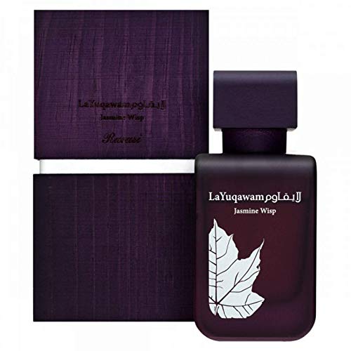 La Yuqawam Jasmine Wisp Women EDP - 75 ml(2.5 oz) | Signature Arabian Perfumery | Tangerine, Iris, Leather, Galbanum Essence, Tangerine, Violet Leaves, Clary Sage & Mate | Sophisticated, Exhilarating and Oriental | by Rasasi