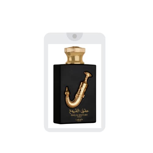 Ishq Al Shuyukh Gold Tester EDP - Eau De Parfum Unisex 20ml | Caramel, Saffron, Tonka Bean, Suede Leather, Pineapple, Cedarwood | by Lattafa Perfumes