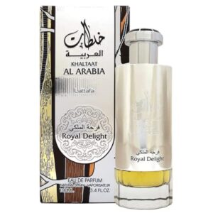 Lattafa Khaltaat Al Arabia Royal Delight (Silver) for Unisex Eau de Parfum Spray, 3.4 Ounce