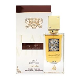 ana abiyedh edp – 60ml unisex i oriental with a classic combination of oudh, roses & vanilla i energizing oud fragrance i vanilla, jasmine, white musk, ambergris & saffron i by lattafa perfumes (ana abiyedh leather)