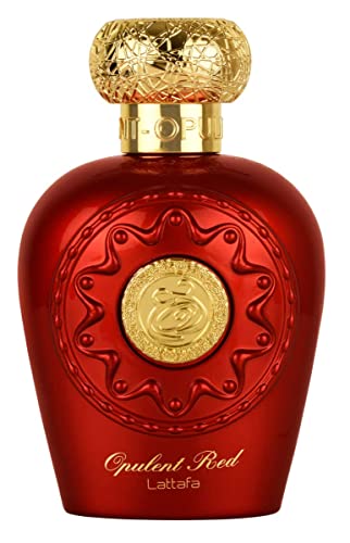 Lattafa Perfumes Opulent Red for Unisex Eau de Parfum Spray, 3.4 Ounce (137662)