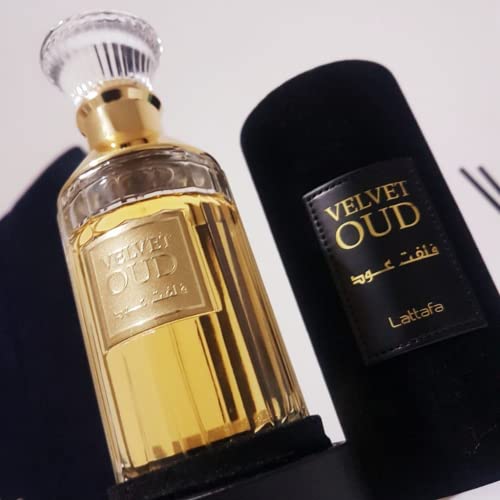 Lattafa Velvet Oud for Unisex Eau de Parfum Spray, 3.4 Ounce