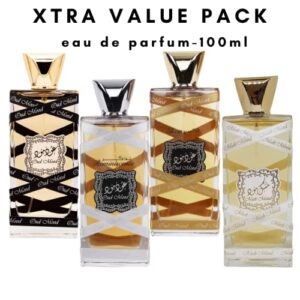 Lattafa Perfumes Oud Mood, Oud Mood Elixir, Oud Mood Reminicense & Musk Mood EDP-100ml(3.4oz) with Magnetic Gift Box