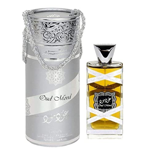 Lattafa Perfumes Oud Mood Reminiscence EDP - Eau De Parfum 100ML (3.4oz) | Suitable for all Occasions | Oriental Blend with Notes of Nutmeg,Bay Leaf,Oakmoss,Vanilla,and Musk | Spicy and Fresh Fragrance | by Lattafa