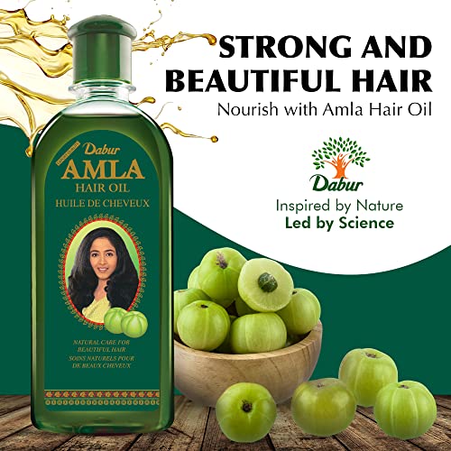 Dabur Amla Hair Oil - Amla Oil, Amla Hair Oil, Amla Oil for Healthy Hair and Moisturized Scalp, Indian Hair Oil for Men and Women, Bio Oil for Hair, Natural Care for Beautiful Hair (300ml)