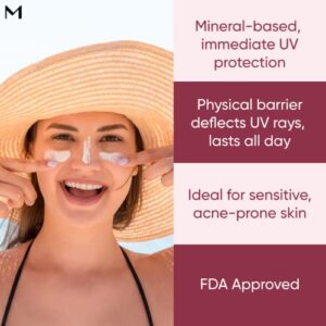 Musely Day Cream Mineral SPF 50, Clinical Grade Sunscreen, Broad-Spectrum, Water Resistant, 3 Fl Oz, Clear Color, 2x Bundle