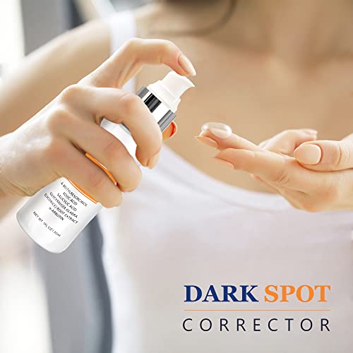 MESANDY Dark Spot Corrector, Dark Spot Remover For Face and Body Serum Formulated with Advanced Ingredient 4-Butylresorcinol, Kojic Acid, Lactic Acid, Salicylic Acid and Licorice Root Extract | Improves Hyperpigmentation, Facial Freckles, Melasma, Brown S