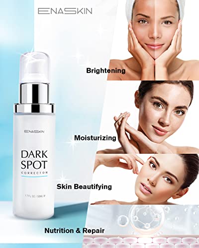 EnaSkin Professional Dark Spot Remover for Face and Body, Perfecting Dark Spot Corrector Serum Treatment, Melasma, Freckle, Sun Spot, Hyperpigmentation, Blemish Spot, Brown Spots for Men&Women, Advanced Formula with Safe Ingredients 4-Butylresorcinol, Koj