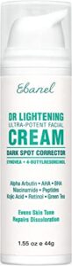 ebanel dark spot remover for face peel skin brightening cream melasma hyperpigmentation treatment sun spot age spot freckle remover fade cream, synovea, 4-butylresorcinol, niacinamide, glutathione