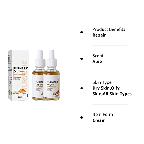 2022 New Turmeric Dark Spot Corrector Serum，Natural Turmeric Dark Spot Corrector Serum for Face， Skin Care Moisturizing Repair Serum(2PCS-60ml)