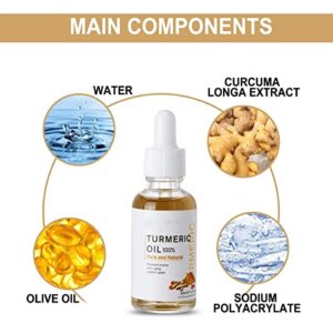 2022 New Turmeric Dark Spot Corrector Serum，Natural Turmeric Dark Spot Corrector Serum for Face， Skin Care Moisturizing Repair Serum(2PCS-60ml)