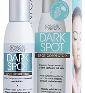 Advanced Clinicals Dark Spot Corrector Facial Cream W/Shea Butter & Hyaluronic Acid Skin Care Face Lotion. Anti Aging Moisturizer Targets Dark Spots, Wrinkles, Age Spots & Uneven Skin Tone, 4 Fl Oz