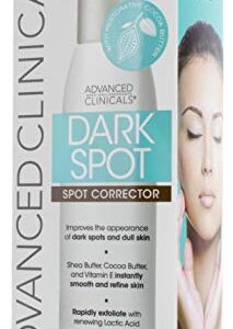 Advanced Clinicals Dark Spot Corrector Facial Cream W/Shea Butter & Hyaluronic Acid Skin Care Face Lotion. Anti Aging Moisturizer Targets Dark Spots, Wrinkles, Age Spots & Uneven Skin Tone, 4 Fl Oz