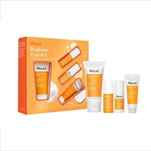 Murad Brighten Trial Kit – Brightening Skin Care Kit - Daily Protection Creams Set with Trial Size Essential-C Cleanser, Essential-C Day Moisture, Vitamin C Serum & Rapid Dark Spot Correcting Cream ($94 Value)