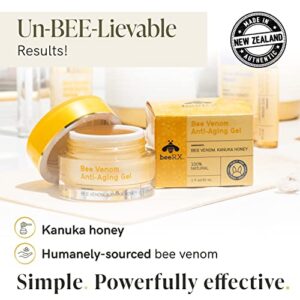 Bee Rx Anti-Aging Bee Venom Facial Gel Moisturizer - Anti-Wrinkle Cream Firming Face Cream - Natural Kanuka Honey Skin Care Products