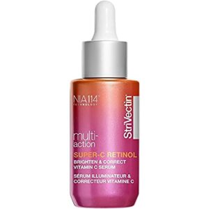 strivectin multi-action super-c retinol brighten & correct vitamin c face serum with acerola cherry extract, 1 fl oz