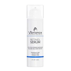 vibriance retinol serum for mature skin, reduces appearance of deep wrinkles and large pores, enhances skin tone, improves complexion| 1 fl oz (30 ml)