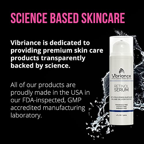 Vibriance Retinol Serum for Mature Skin, Reduces Appearance of Deep Wrinkles and Large Pores, Enhances Skin Tone, Improves Complexion| 1 fl oz (30 ml)