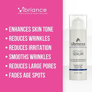 Vibriance Retinol Serum for Mature Skin, Reduces Appearance of Deep Wrinkles and Large Pores, Enhances Skin Tone, Improves Complexion| 1 fl oz (30 ml)