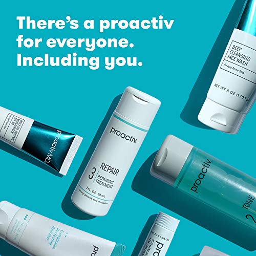 Proactiv 3 Step Acne Treatment - Benzoyl Peroxide Face Wash, Repairing Acne Spot Treatment for Face and Body, Exfoliating Toner - 30 Day Complete Acne Skin Care Kit