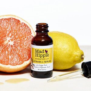 Mad Hippie Vitamin C Serum with Vitamin E, Skin Care Packed with Natural Vegan Active Ingredients, Apply Before Sunscreen or Makeup, For Healthy Glowing Skin, 1.02 Fl. Oz.