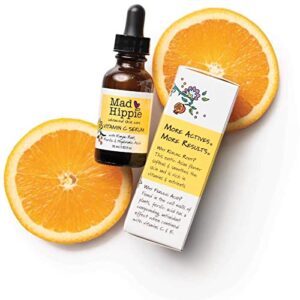 Mad Hippie Vitamin C Serum with Vitamin E, Skin Care Packed with Natural Vegan Active Ingredients, Apply Before Sunscreen or Makeup, For Healthy Glowing Skin, 1.02 Fl. Oz.