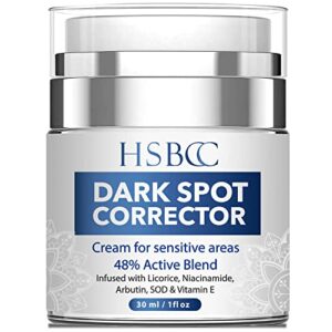 dark spot remover for face and body, dark spot corrector for face, sun spots melasma cream and freckle remover- formulated with arbutin, niacinamide & vitamin e