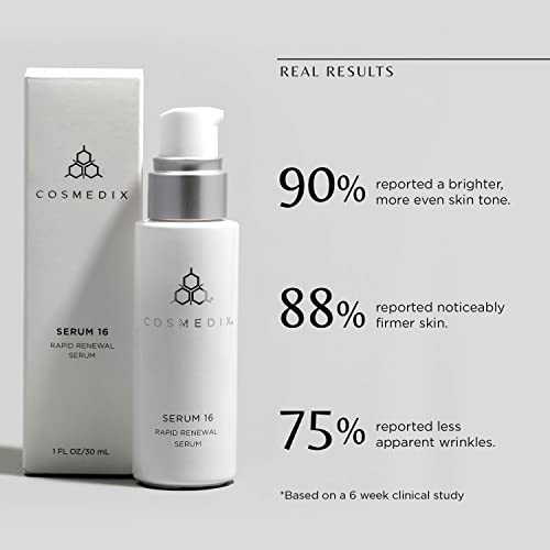 COSMEDIX Serum 16 Rapid Renewal Serum, Helps Reduce Appearance of Uneven Skin Tone, Moisturizes Skin, Vitamin A, Retinol, Cruelty Free