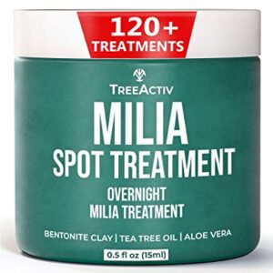 Treeactiv Overnight Milia Spot Treatment 0.5oz, Improves Milia Overnight, Effectively Treat Milia Blemishes in 2 Weeks, Natural Milia Treatment, 120+ Uses