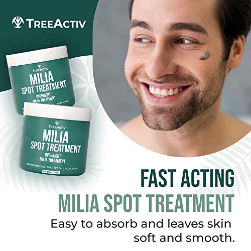 Treeactiv Overnight Milia Spot Treatment 0.5oz, Improves Milia Overnight, Effectively Treat Milia Blemishes in 2 Weeks, Natural Milia Treatment, 120+ Uses