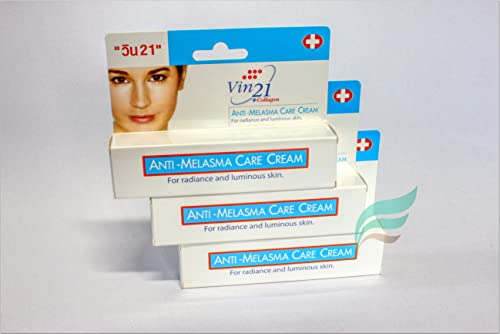 Best Cream Anti Melasma Reduces Age Spots, Sun Spots, Pigmentation and Freckles 15 G. X 3 Tubes