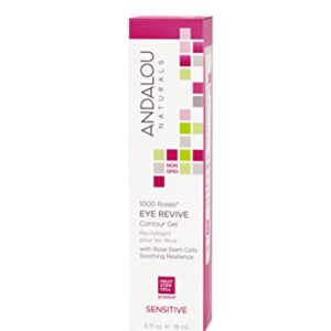 Andalou Naturals 1000 Roses Eye Revive Contour Gel, pomegranate,rose, 0.6 Fl Oz