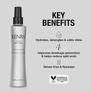 Kenra Daily Provision Leave-In Conditioner | Hydrates, Detangles, & Adds Shine | Tames Frizz & Flyaways | Thermal Protection | Helps Risist Humidity | All Hair Types | 8 fl. Oz