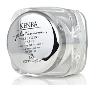 kenra platinum texturizing taffy 13 | styling fiber crème | medium hold | defines, details, & smooths styles | superior control for sculpting short & long hairstyles | all hair types | 2 fl. oz