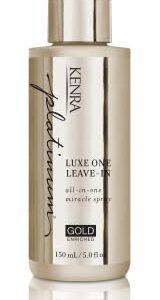 Kenra Platinum Luxe One Leave-In | All-In One Miracle Spray | Enriched with Precious Gold | Opulent Slip & Shine | Thermal/Heat Protection | Medium To Coarse Hair | 5 fl. Oz